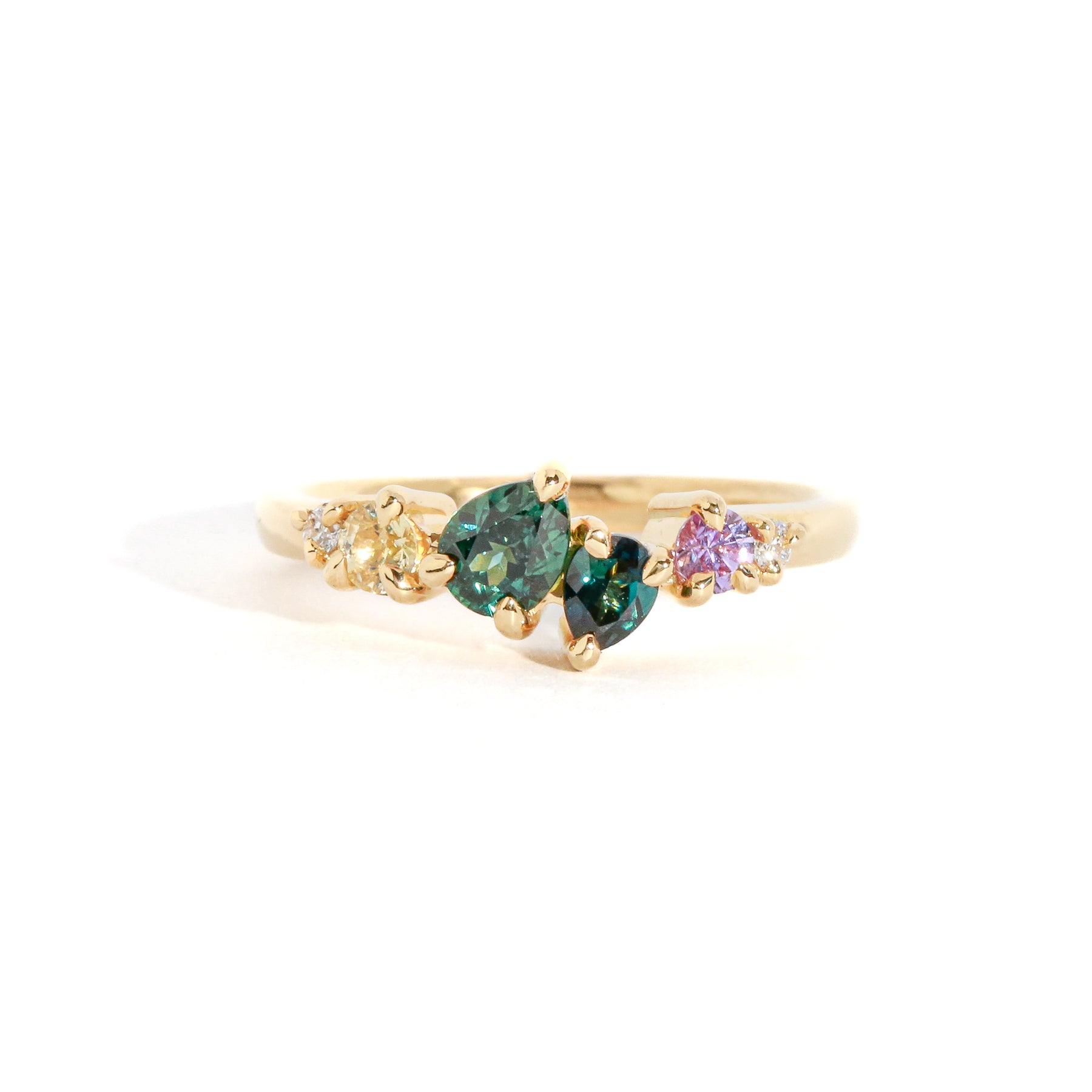 Cascades Cluster Sapphire Ring | Black Finch Jewellery, Melbourne