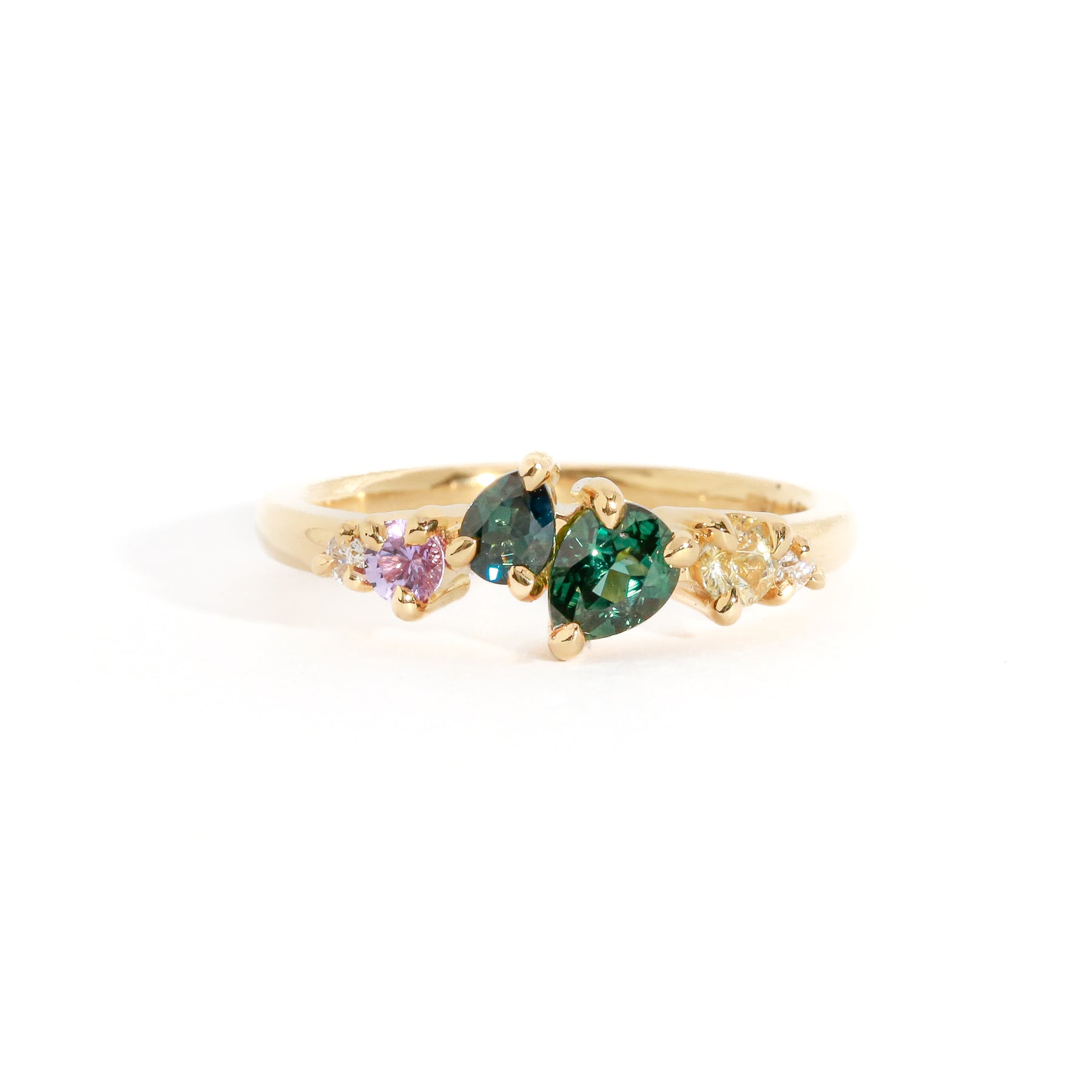 Cascades Cluster Sapphire Ring | Black Finch Jewellery, Melbourne