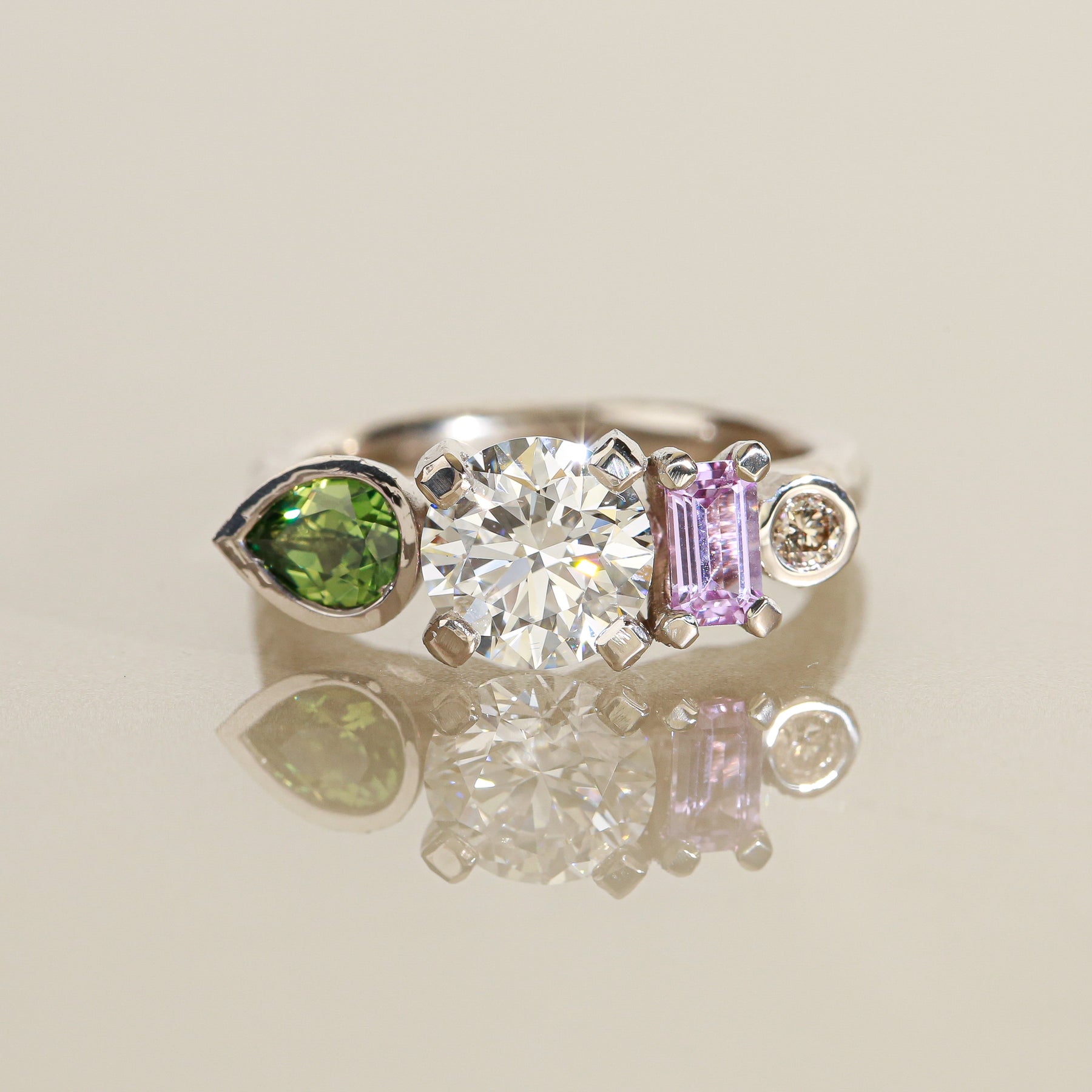 Cluster Engagement Rings | Artistic & Asymmetrical Stone Compositions