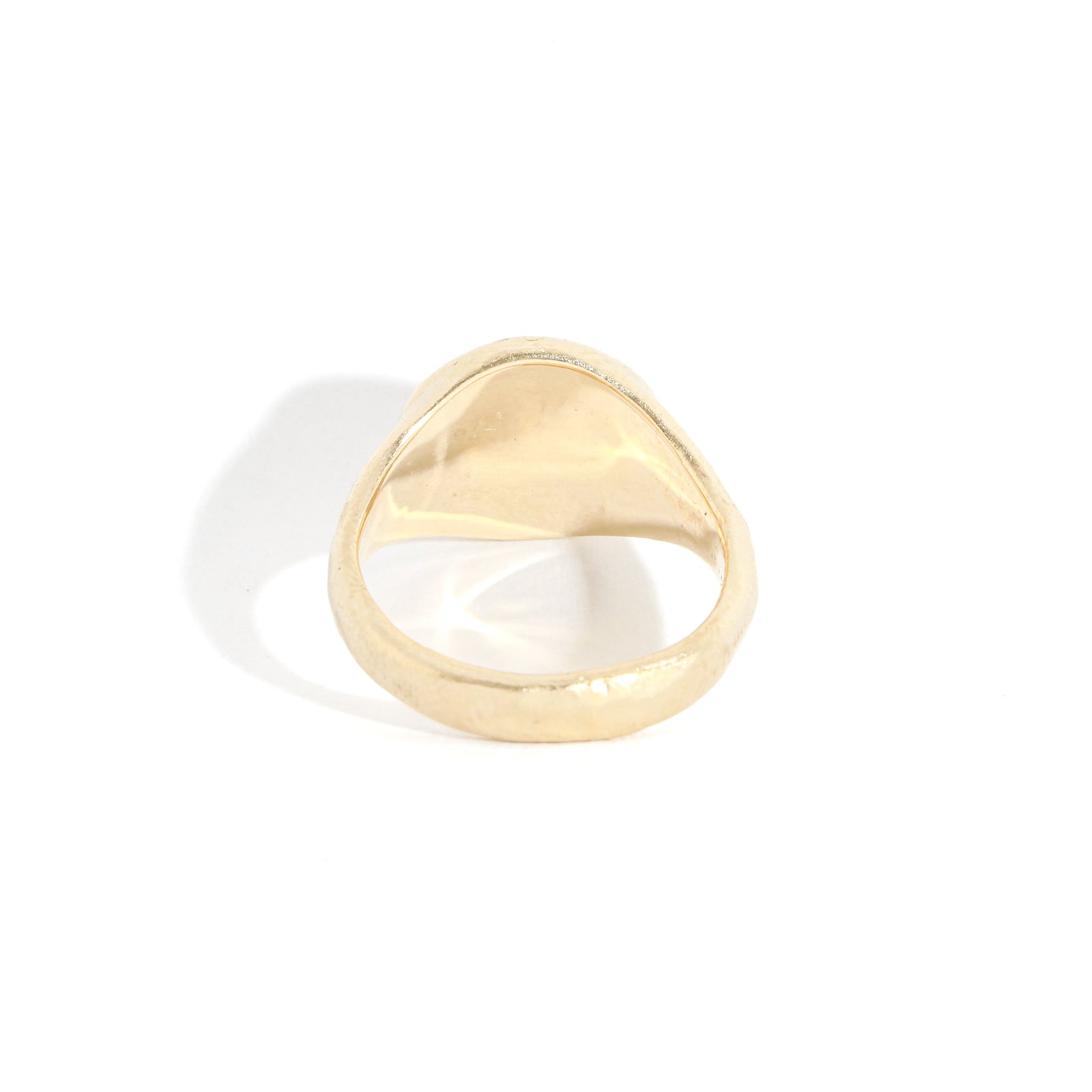 Taurus Signet Ring in 9kt Yellow Gold | Taurus Ring with Green Sapphire ...