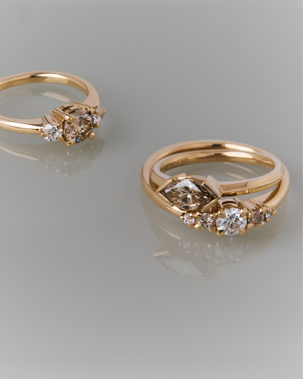 Cluster Engagement Rings | Artistic & Asymmetrical Stone Compositions